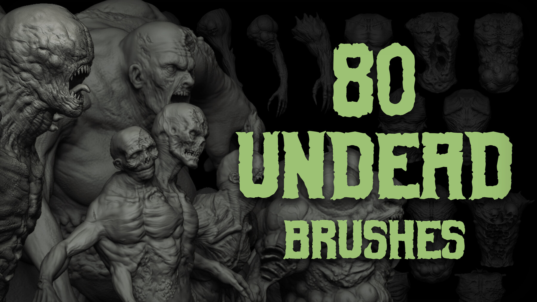 Nicolas Swijngedau Character Artist - 80 Undead Creature IMM Brush mega ...