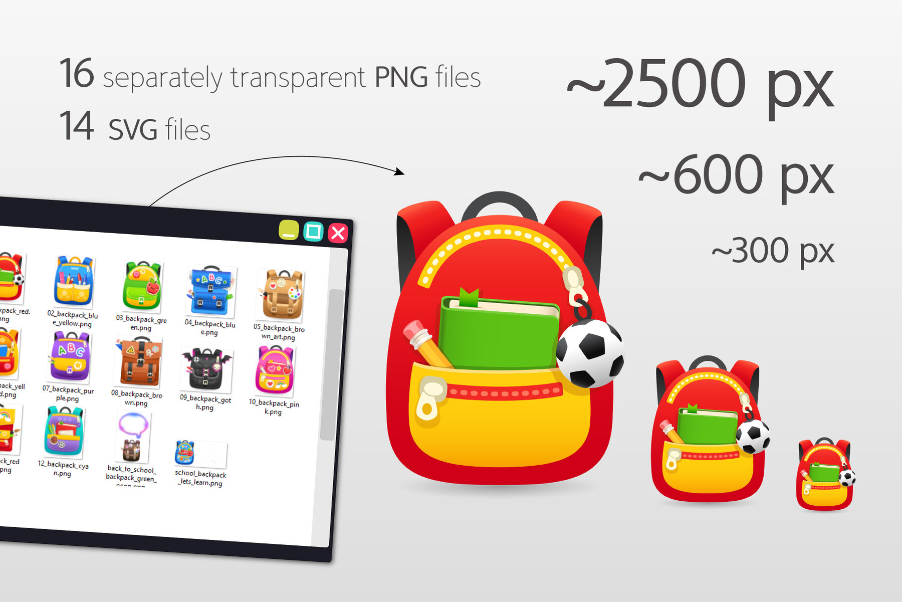 ArtStation - School Backpacks Set | Artworks