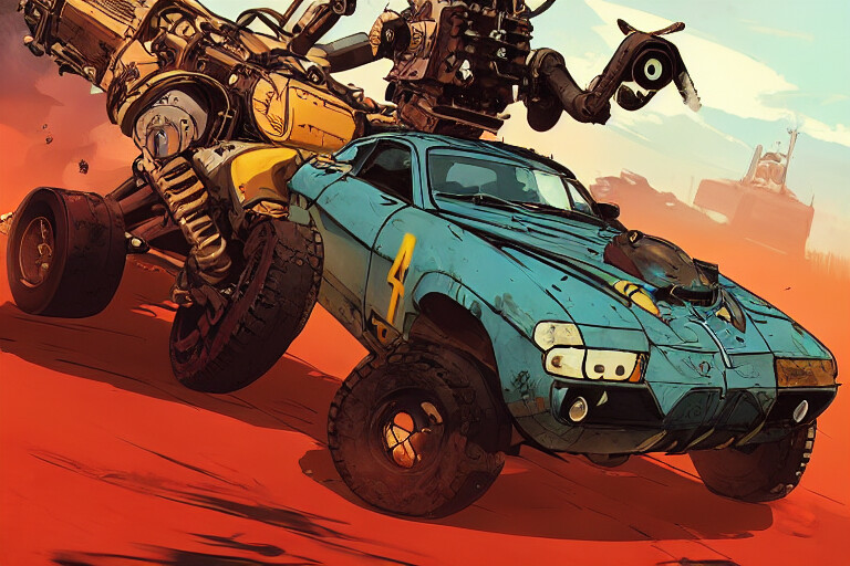ArtStation - Concept Car Max Rocket 2500 Artwork Mad max and rocket ...