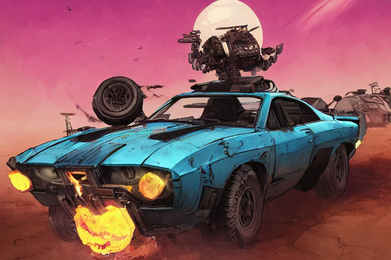 ArtStation - Concept Car Max Rocket 2500 Artwork Mad max and rocket ...