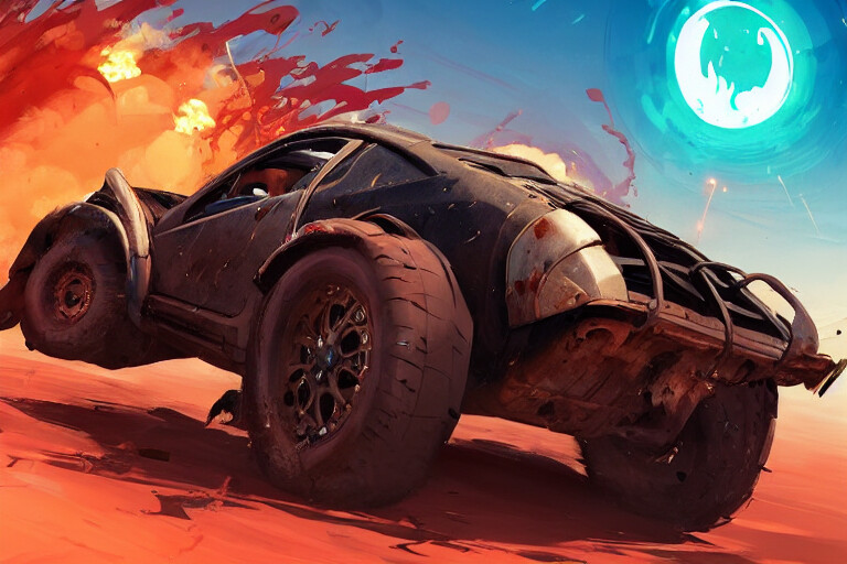ArtStation - Concept Car Max Rocket 2500 Artwork Mad max and rocket ...
