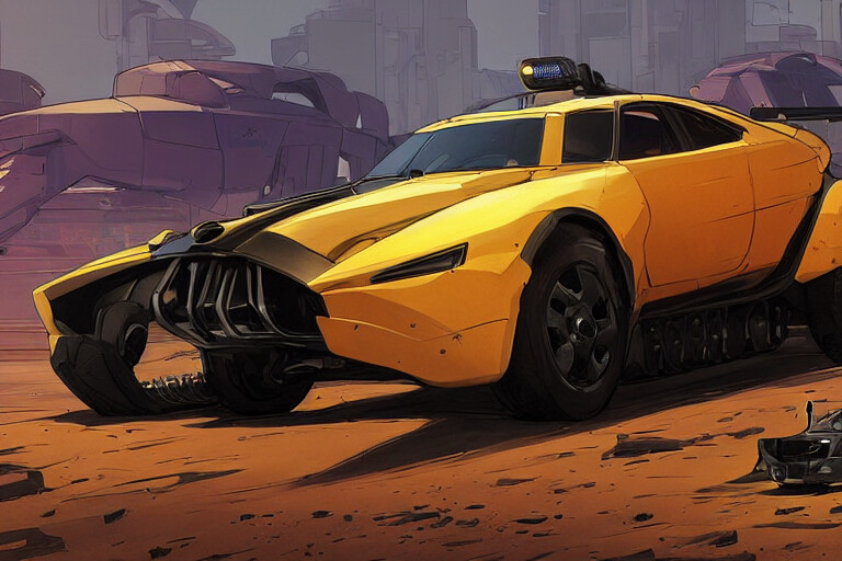 ArtStation - Concept Car Max Rocket 2500 Artwork Mad max and rocket ...