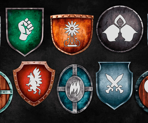 ArtStation - RPG shields | Game Assets