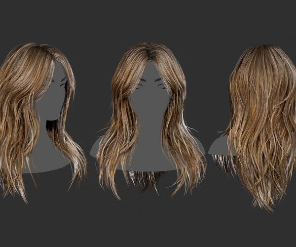 ArtStation - Realistic Hairstyle Pack Vol1 (5 pieces). Low-poly / Game ...