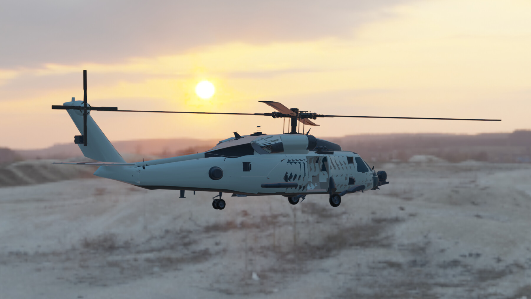 ArtStation - ANIMATED SEA HAWK SH-60 GAME READY | Game Assets