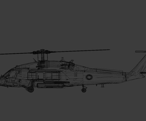 ArtStation - ANIMATED SEA HAWK SH-60 GAME READY | Game Assets