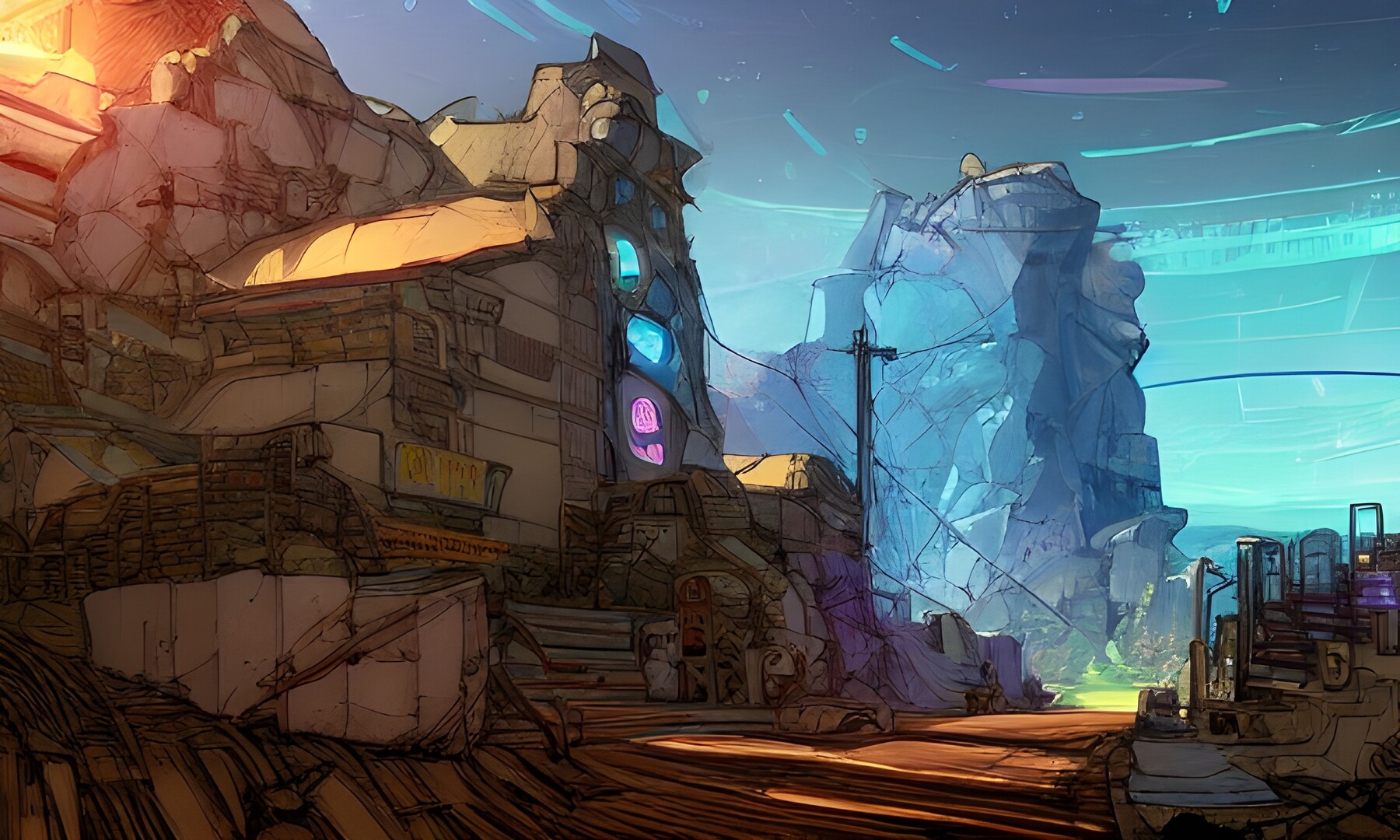 ArtStation - Borderland environment 2000 artwork pack | Artworks