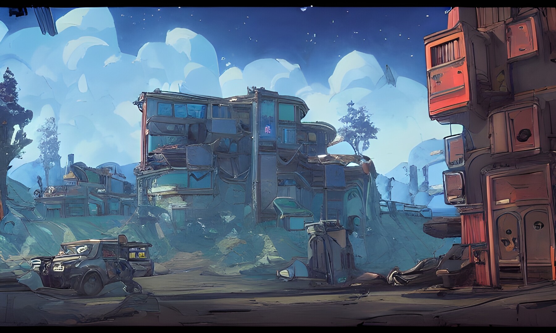 ArtStation - Borderland environment 2000 artwork pack | Artworks