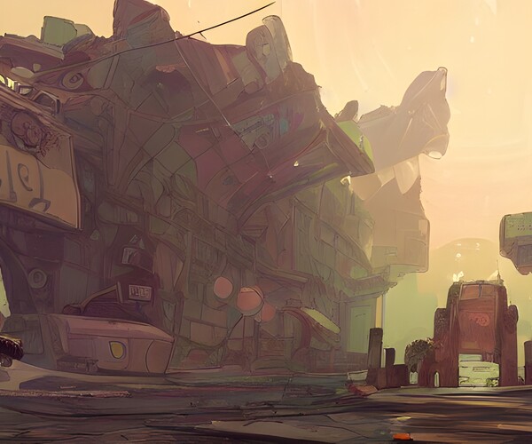 ArtStation - Borderland environment 2000 artwork pack | Artworks