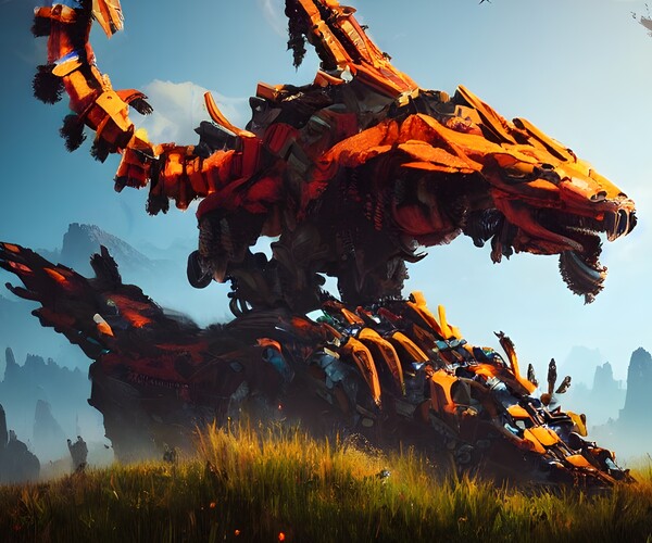 ArtStation - Mecanical Creature Horizon Forbiden 8k image pack paint ...