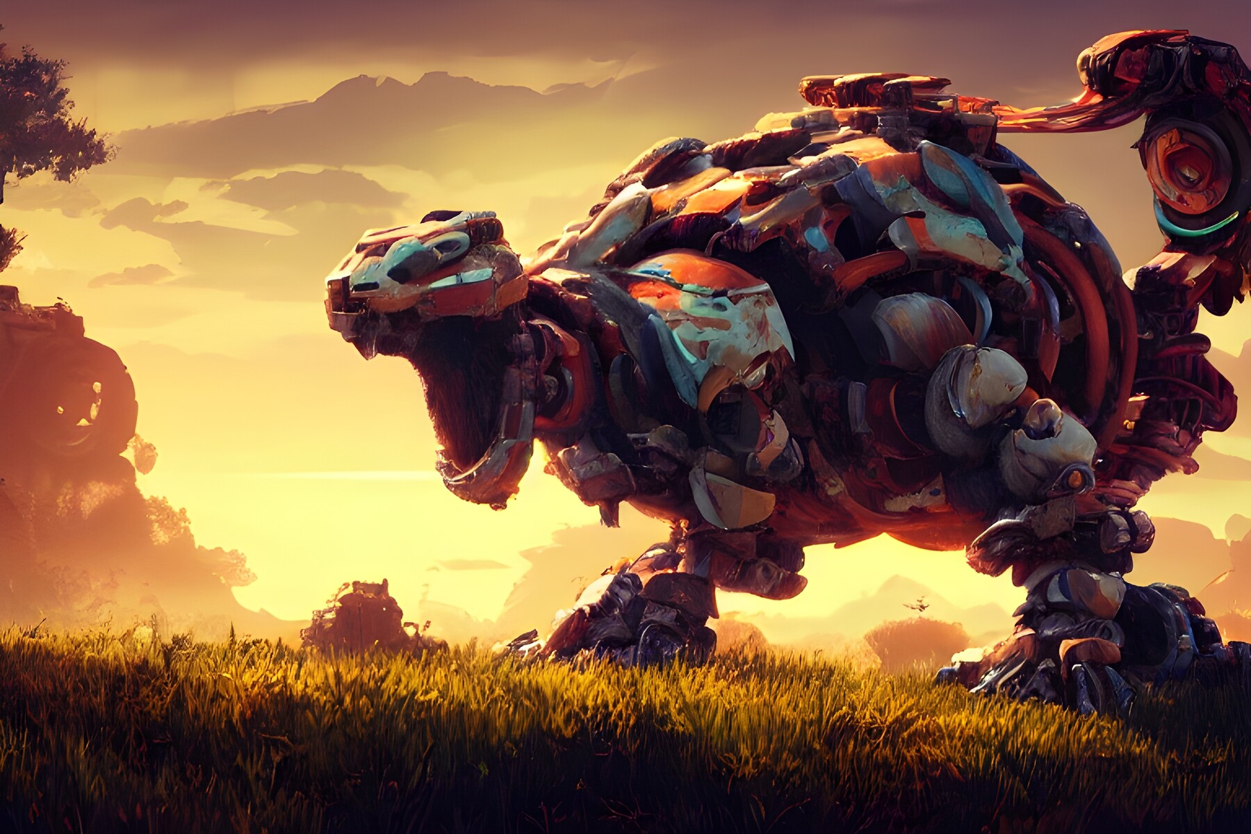 ArtStation - Mecanical Creature Horizon Forbiden 8k image pack paint ...