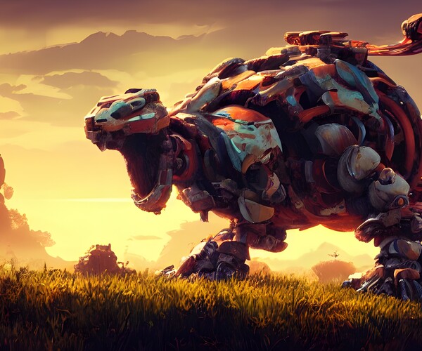 ArtStation - Mecanical Creature Horizon Forbiden 8k image pack paint ...