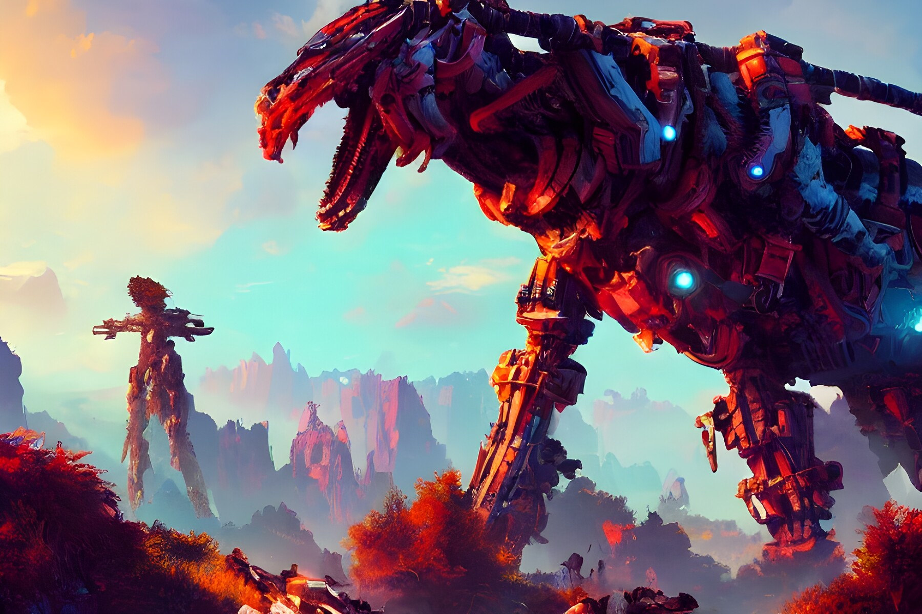 ArtStation - Mecanical Creature Horizon Forbiden 8k image pack paint ...
