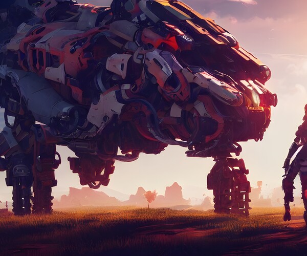ArtStation - Mecanical Creature Horizon Forbiden 8k image pack paint ...