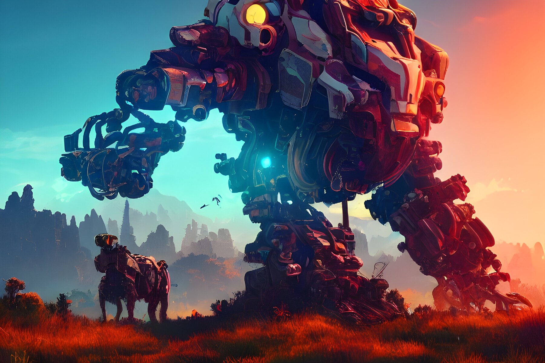 ArtStation - Mecanical Creature Horizon Forbiden 8k image pack paint ...