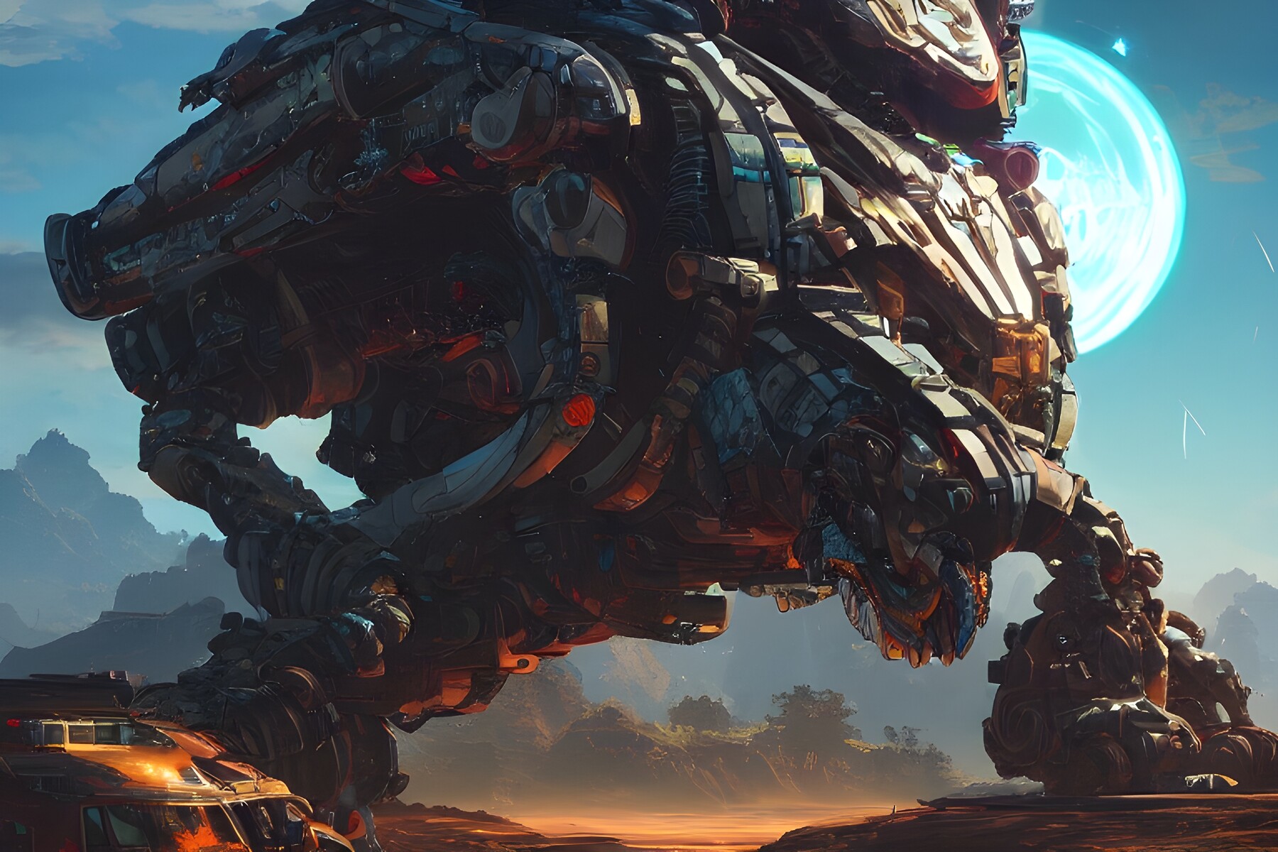 ArtStation - Mecanical Creature Horizon Forbiden 8k image pack paint ...