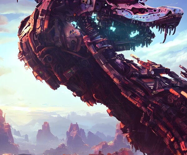 ArtStation - Mecanical Creature Horizon Forbiden 8k image pack paint ...