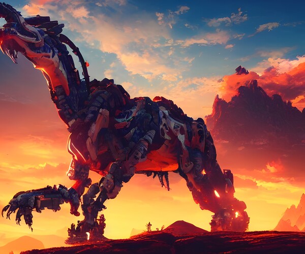ArtStation - Mecanical Creature Horizon Forbiden 8k image pack paint ...