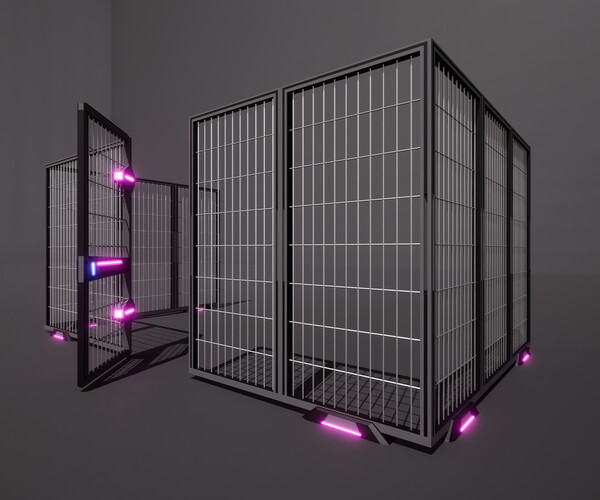 ArtStation - Sci-Fi Lowpoly Fence Pack | Game Assets