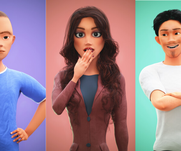 ArtStation - Cartoon Pack Rigged | Resources