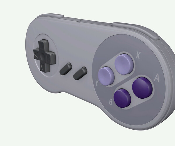 ArtStation - Original Super Nintendo Controller 3D Model No Logo ...