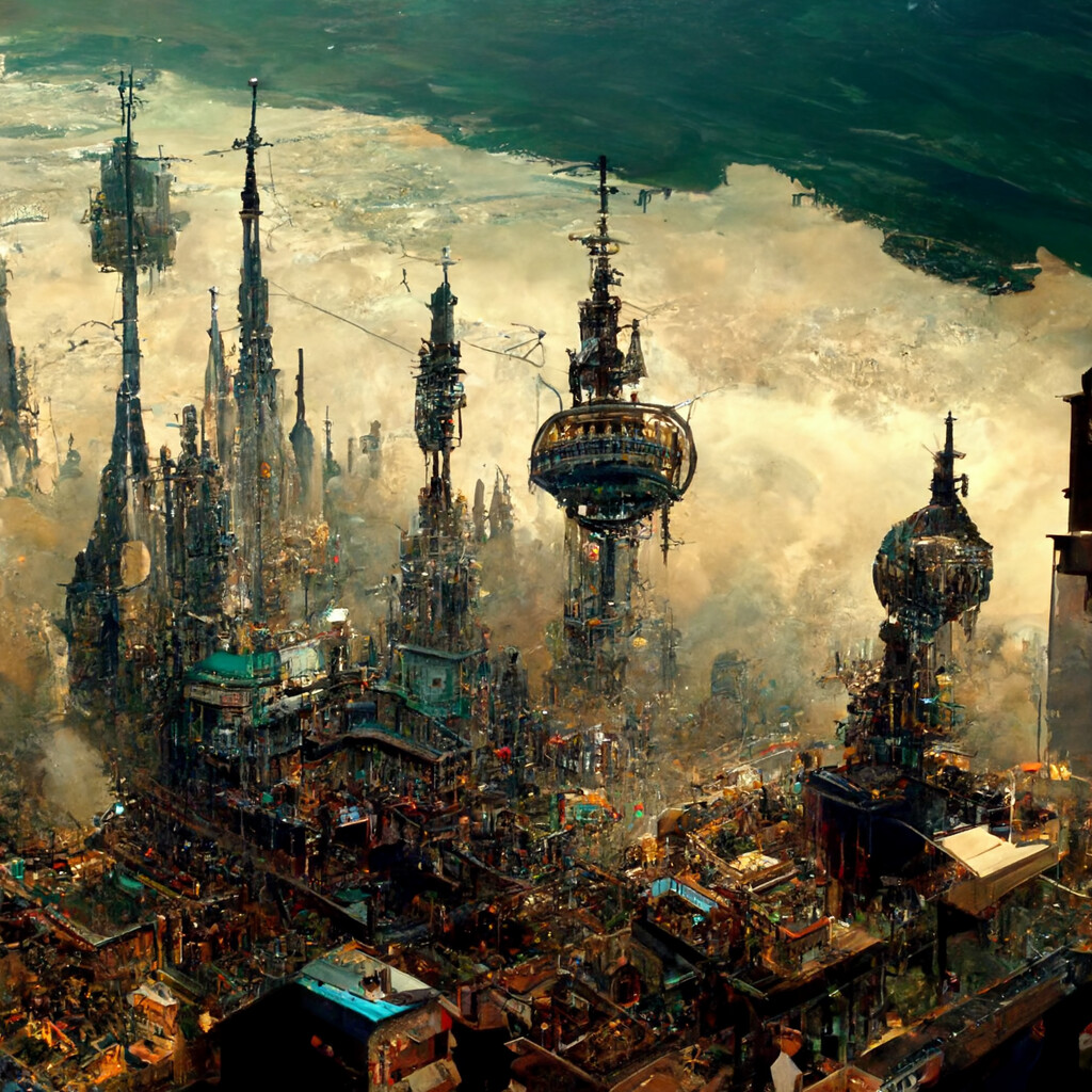 ArtStation - Steampunk Cities in the Clouds | Artworks
