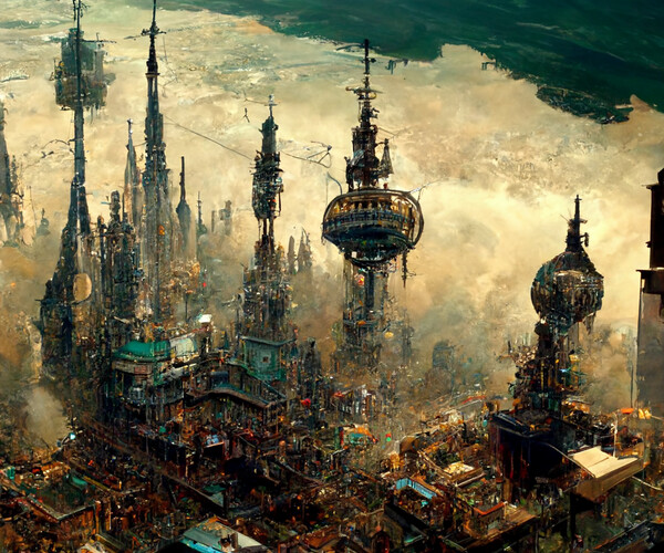ArtStation - Steampunk Cities in the Clouds | Artworks