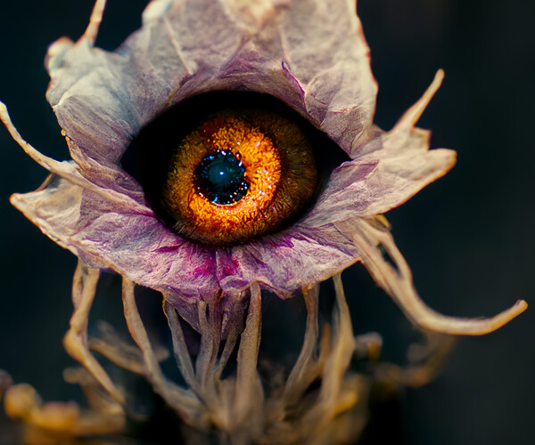 ArtStation - Flower falling into an Eternal Eye as it collapses | Artworks