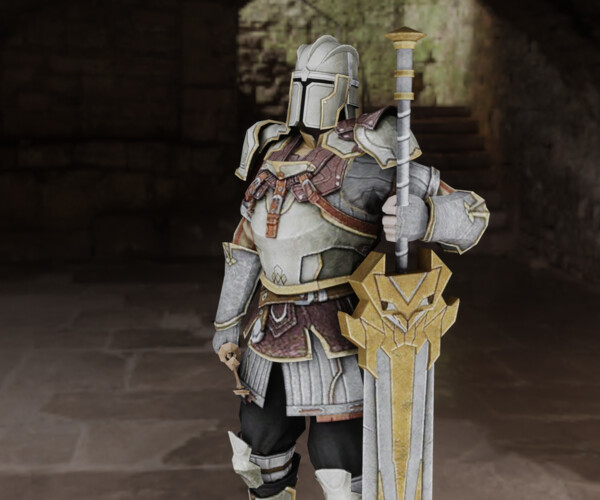 ArtStation - MEDIEVAL KNIGHT LOW POLY GAME READY | Game Assets