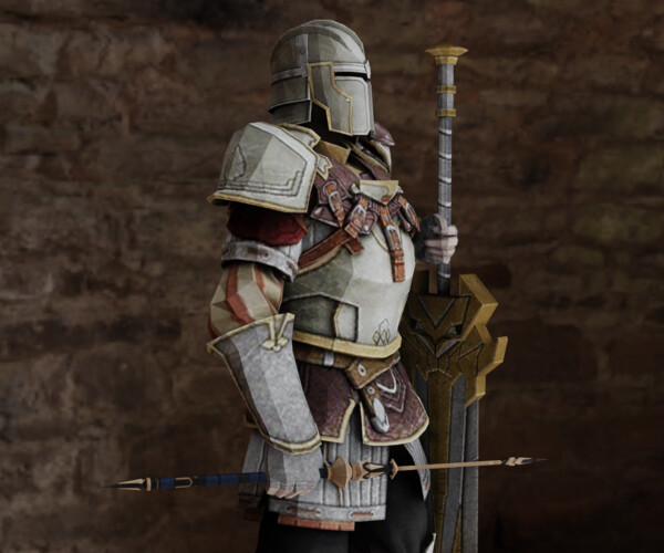 ArtStation - MEDIEVAL KNIGHT LOW POLY GAME READY | Game Assets