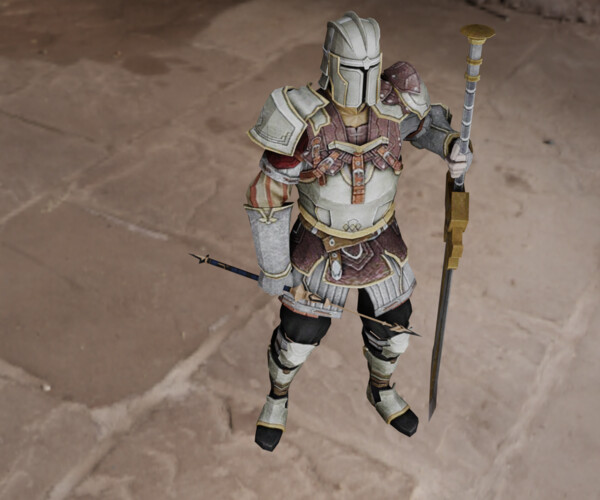 ArtStation - MEDIEVAL KNIGHT LOW POLY GAME READY | Game Assets