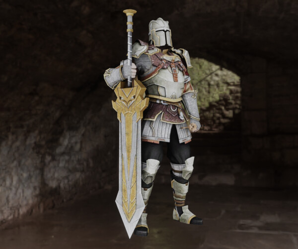 ArtStation - MEDIEVAL KNIGHT LOW POLY GAME READY | Game Assets