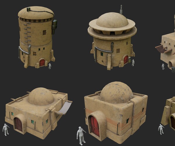 ArtStation - star wars tatooine buildings, Crates, Barrels and ...