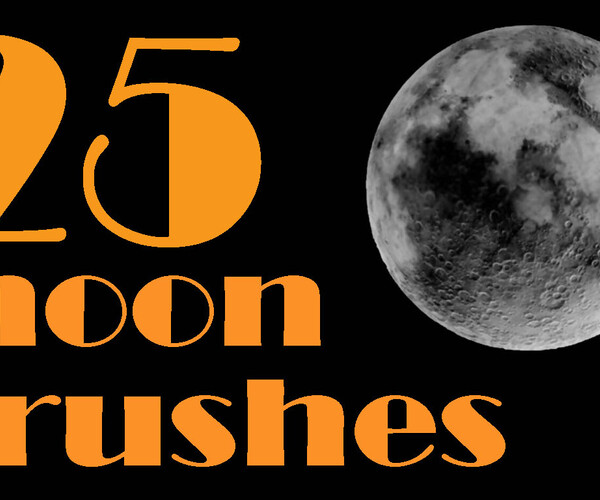 ArtStation - 25 Moon-Brushes For Photoshop and Procreate | Brushes
