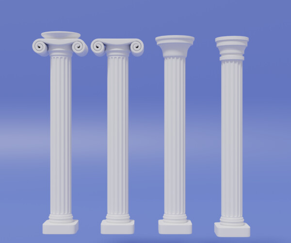 ArtStation - Greek and Roman Columns 3D model | Resources