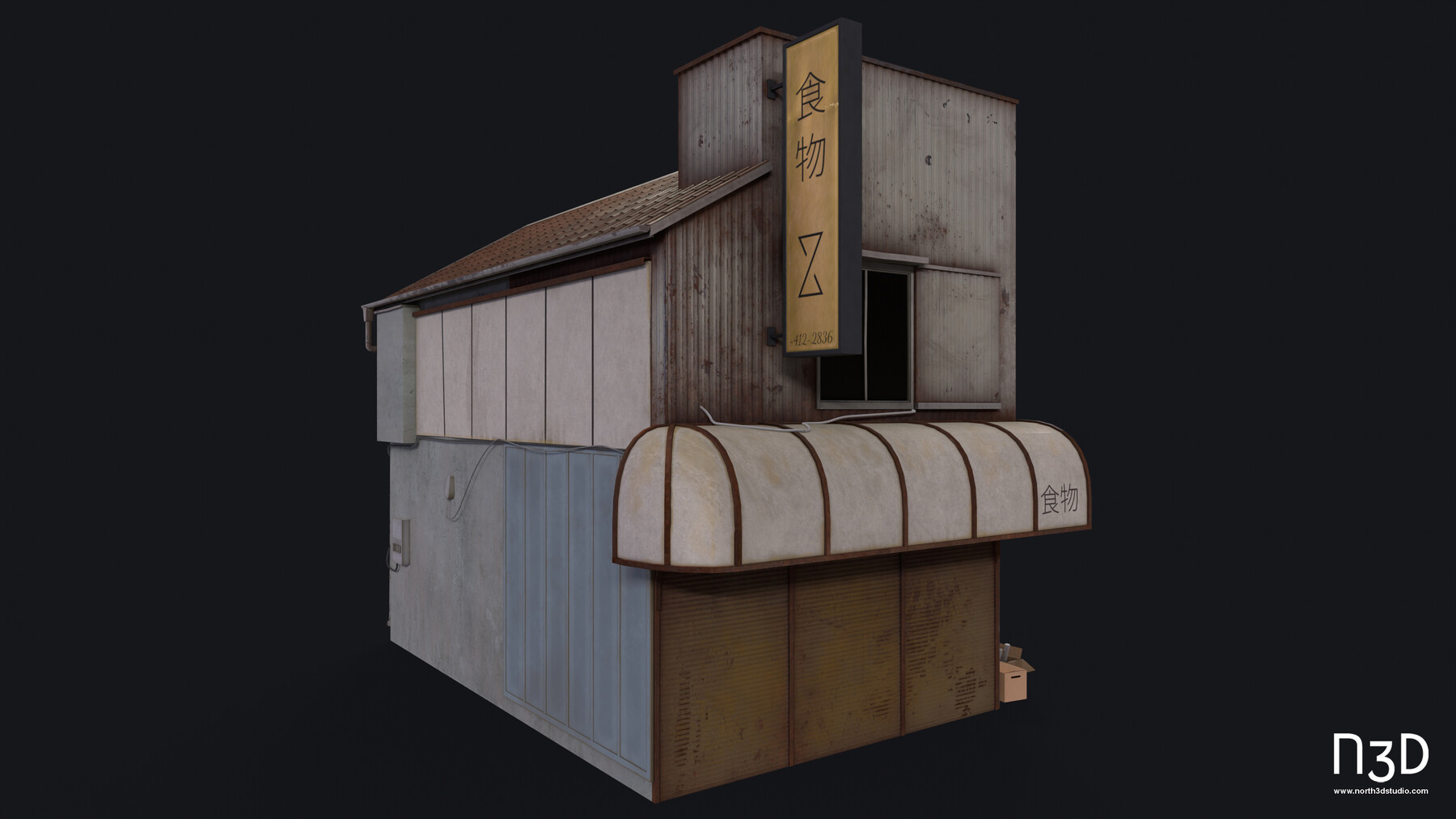 ArtStation - Japanese Game Ready Building v.2 | Game Assets