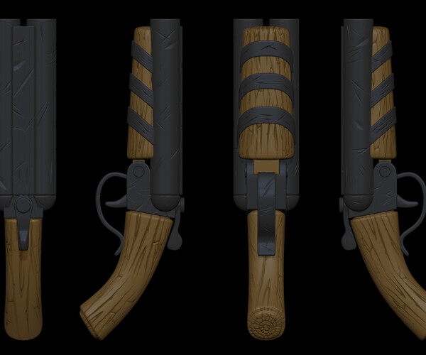 ArtStation - Demon Slayer Genya short shotgun cosplay swordsmith village arc fan-art, .stl files ...