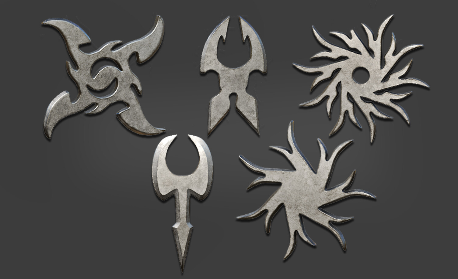 ArtStation - 25 Shuriken Models Lowpoly and Highpoly (with UV) , IMM ...