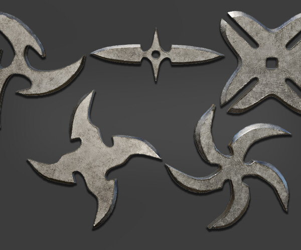 ArtStation - 25 Shuriken Models Lowpoly and Highpoly (with UV) , IMM ...