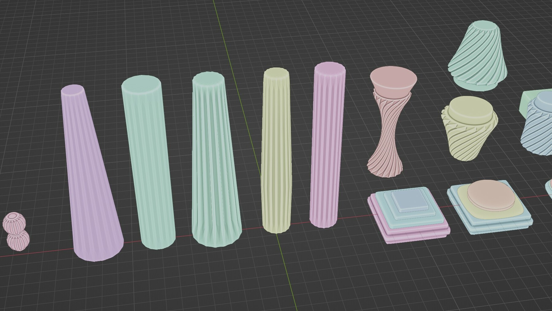 ArtStation - Architectural Modular Column KitBash| Ancient style | 3D ...