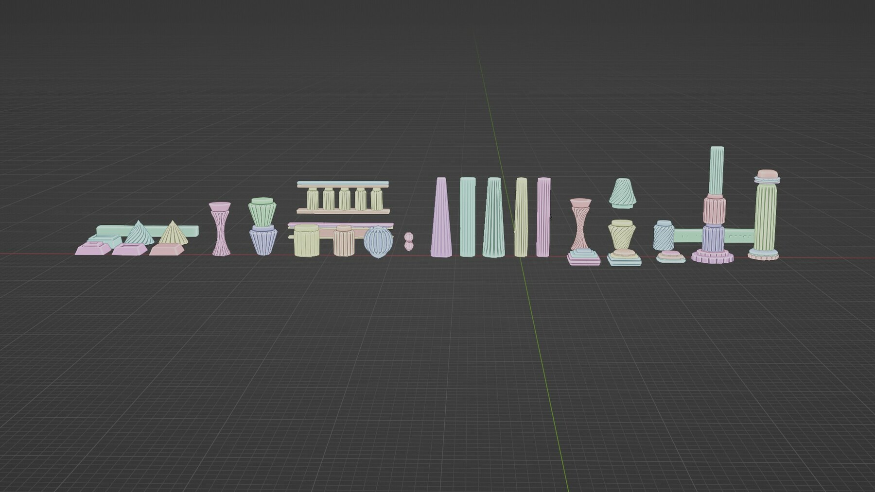 ArtStation - Architectural Modular Column KitBash| Ancient style | 3D ...