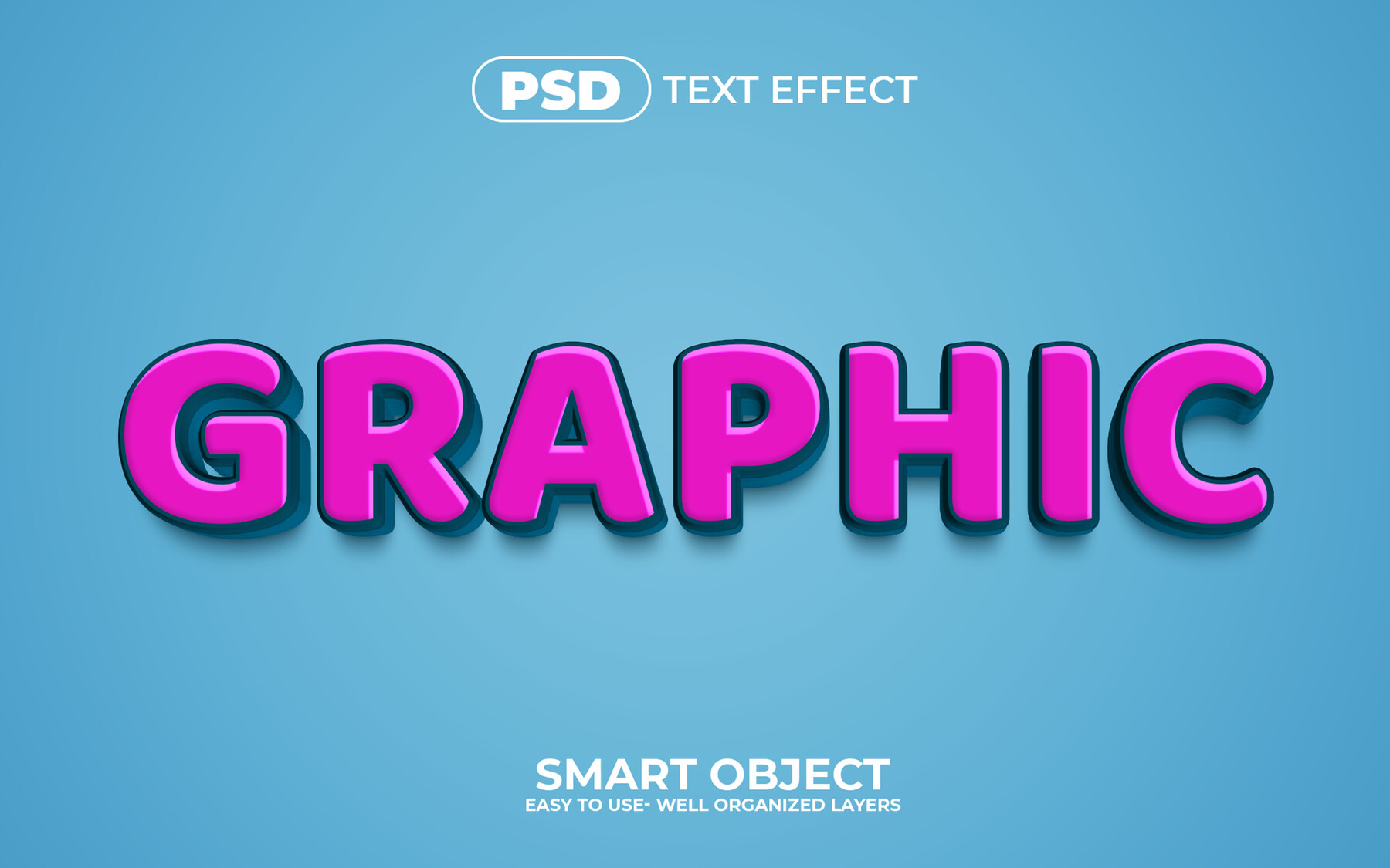 ArtStation - 3D Graphic PSD fully editable text effect. Layer style PSD ...