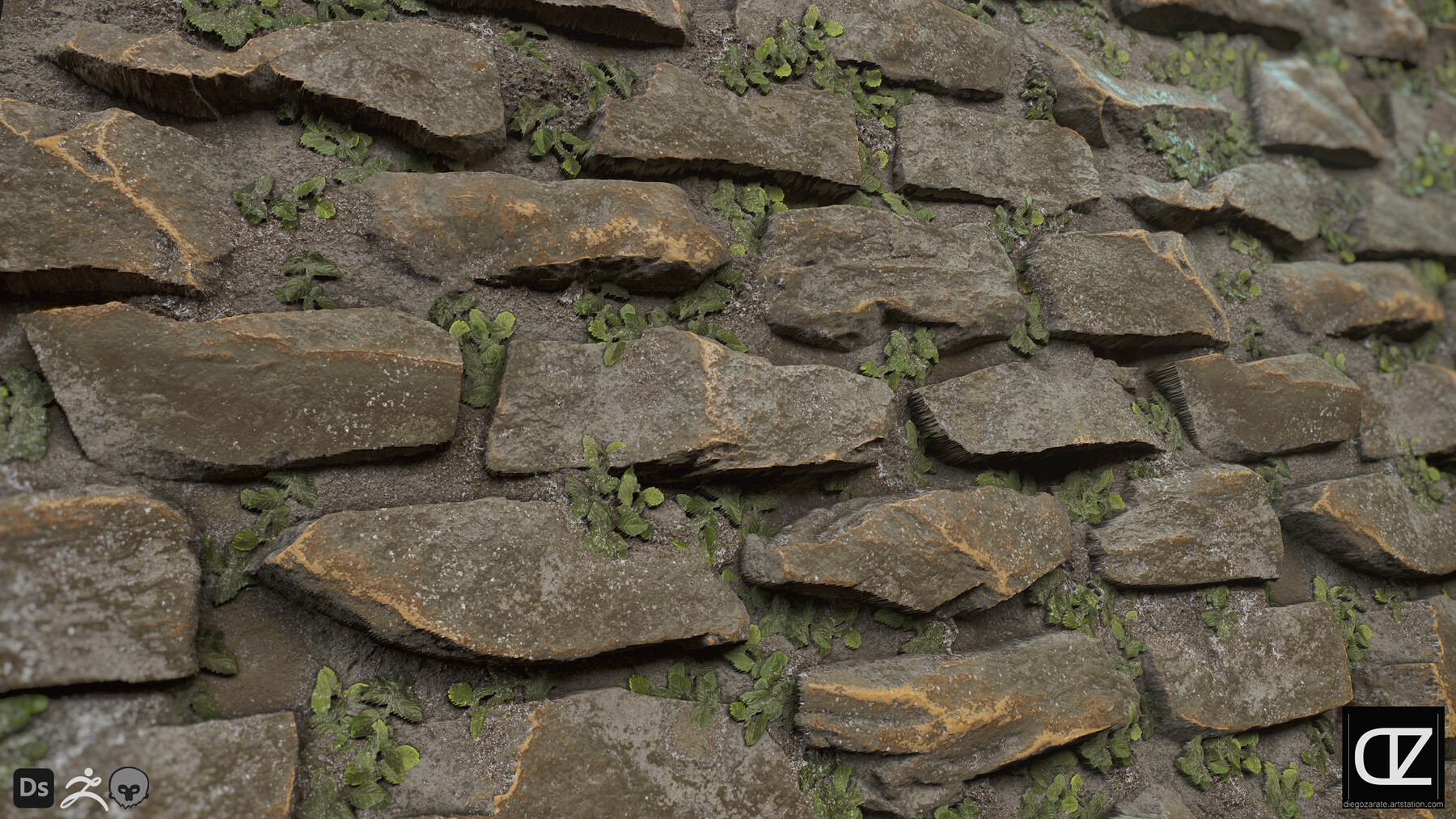 ArtStation - PBR - ROCK SURFACE - 4K MATERIAL | Game Assets