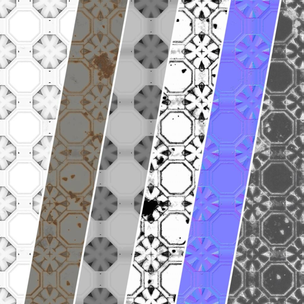 ArtStation - PBR - SCIFI METAL SURFACE LIKE QUAKE OR DOOM - 4K MATERIAL ...