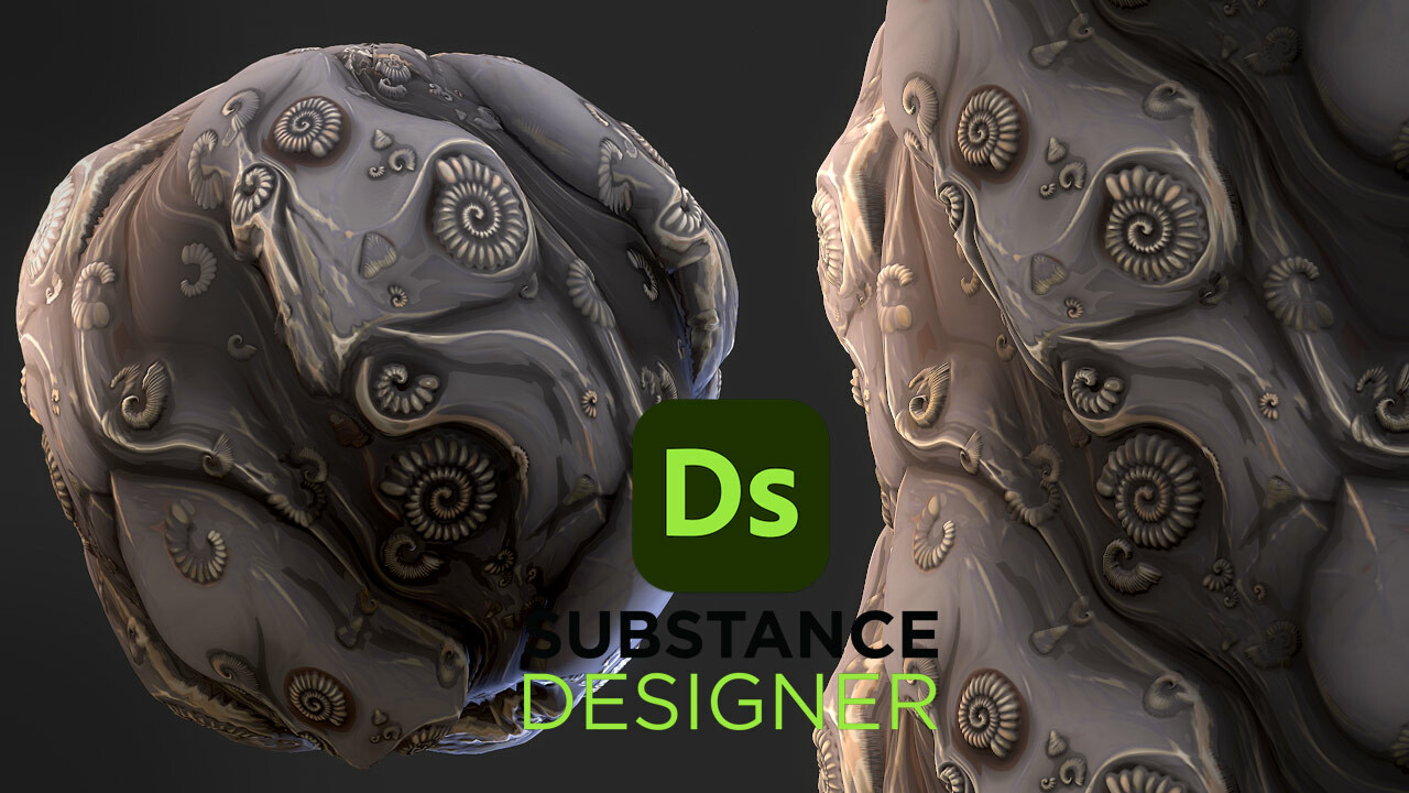 ArtStation - Stylized Ancient Fossil - Substance 3D Designer | Game Assets