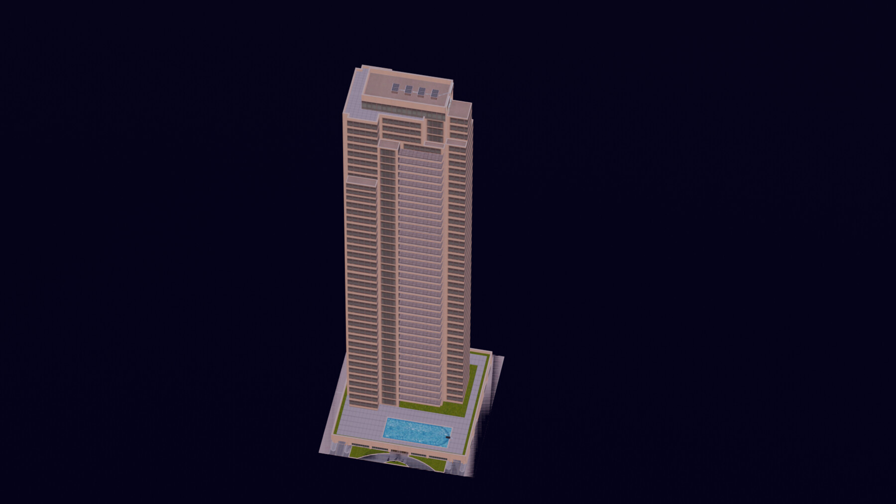 ArtStation - HIGH RISE BUILDING GAME READY LOW POLY | Game Assets