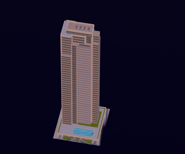 ArtStation - HIGH RISE BUILDING GAME READY LOW POLY | Game Assets