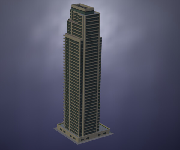 ArtStation - HIGH RISE BUILDING GAME READY LOW POLY | Game Assets