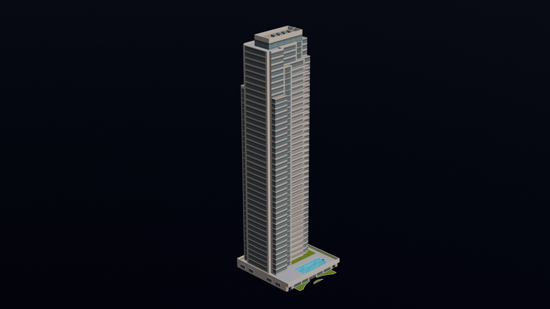 ArtStation - HIGH RISE BUILDING GAME READY LOW POLY | Game Assets