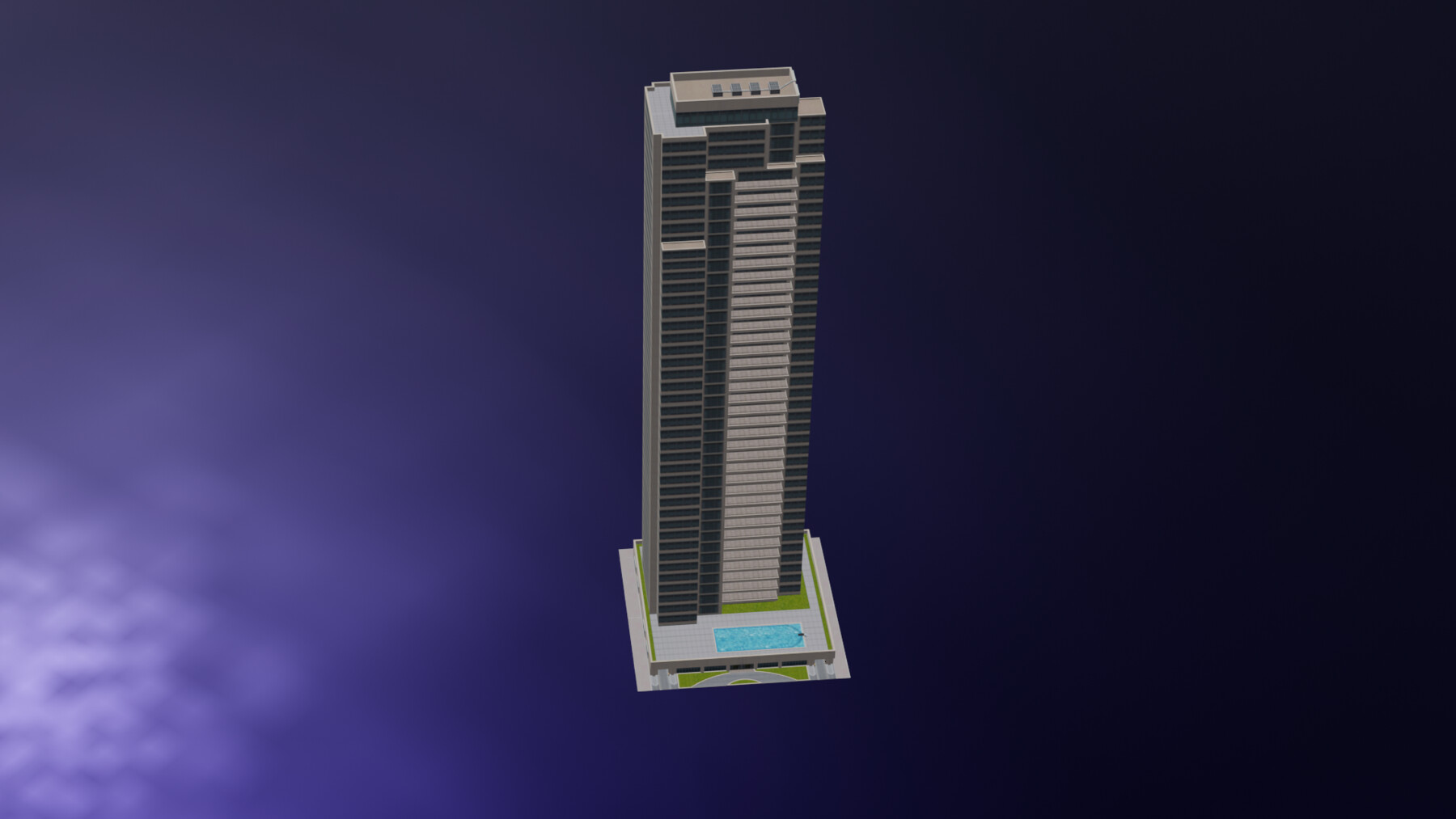 ArtStation - HIGH RISE BUILDING GAME READY LOW POLY | Game Assets